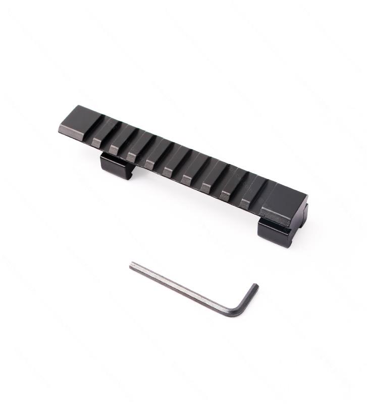 Narrow to wide track conversion guide rail conversion track